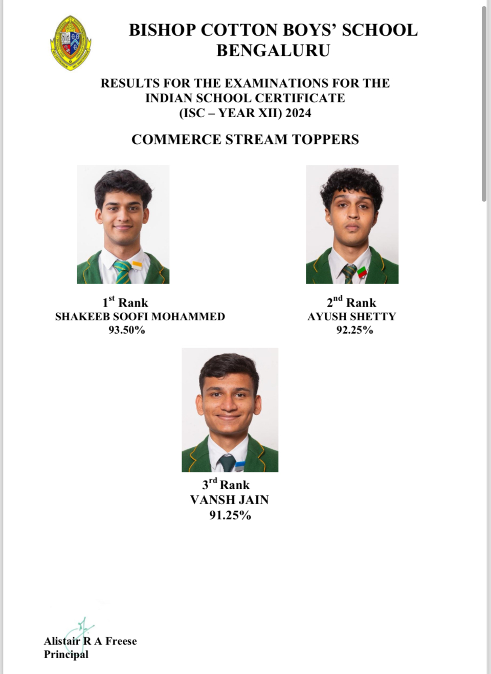 The School | BISHOP COTTON BOYS' SCHOOL
